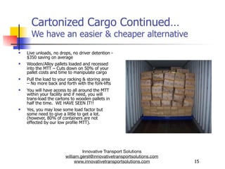 Mobile Transport Tray (MTTtm) Thinking Outside The Box1 | KEY | Cruises ...