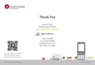 Mobile travel & tourism masterclass incentivated | PPT