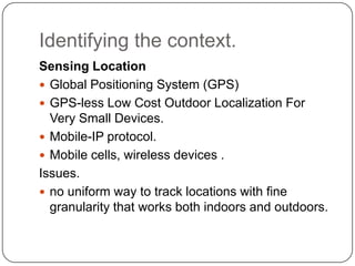 Mobile user context identification | PPTX
