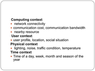 Mobile user context identification | PPTX
