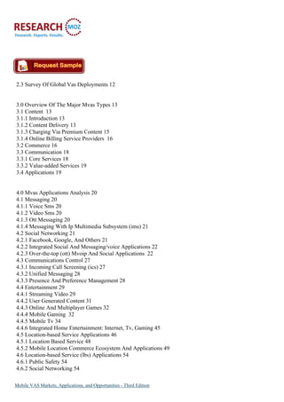 Mobile VAS Markets Available on Researchmoz.us