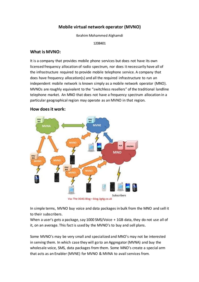 Mobile virtual network operator MVNO | DOCX | Telecommunications Industry | Industries