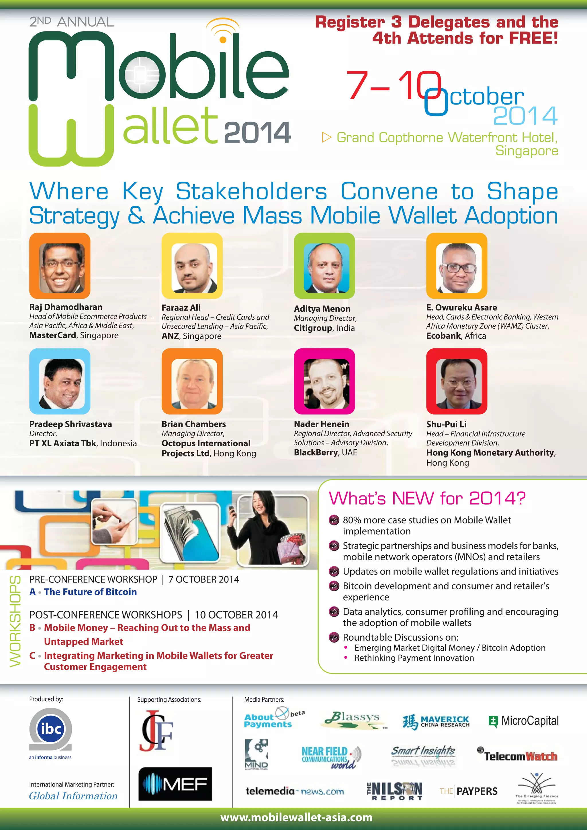 2nd Mobile Wallet Asia Agenda, Singapore,Oct 2014 | PDF