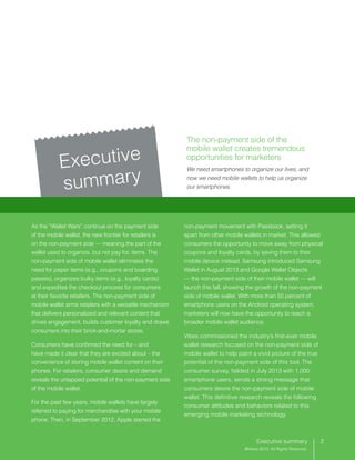 Mobile Wallet Consumer Report Non-payment opportunities for marketers | PDF