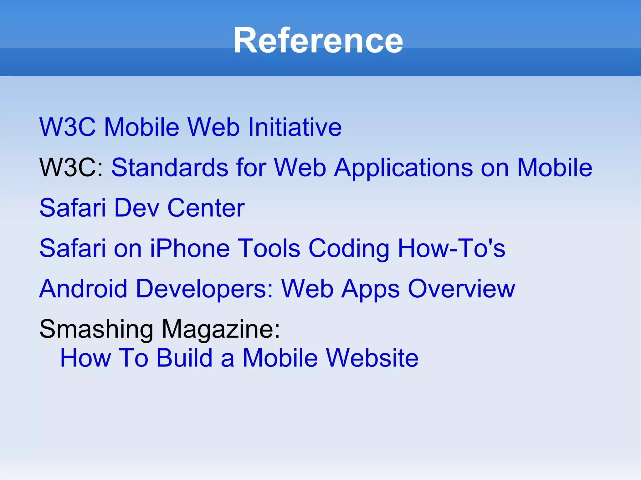 Mobile Web Application Development Ppt
