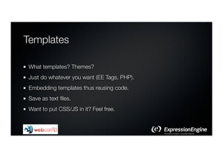 Expression Engine at Mobile Webcamp Hasselt | PDF