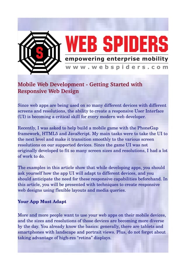 Mobile web development | PDF | Free Download