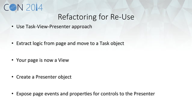 Mobile ASP.Net Web Forms - Making the impossible possible | FalafelCON 2014 | PPT