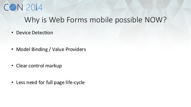 Mobile Aspnet Web Forms Making The Impossible Possible Falafelco