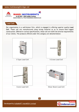 Mansi Instruments, Ahmedabad, Weighing Scales | PDF | Commercial Trucks | Auto Body Styles