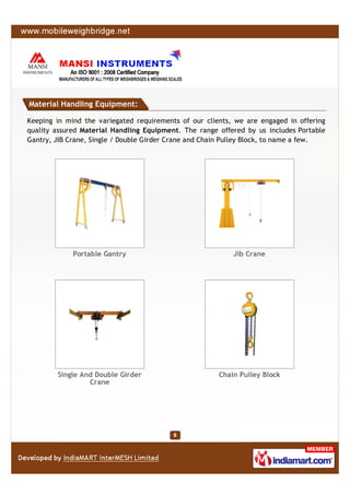 Mansi Instruments, Ahmedabad, Weighing Scales | PDF | Commercial Trucks | Auto Body Styles