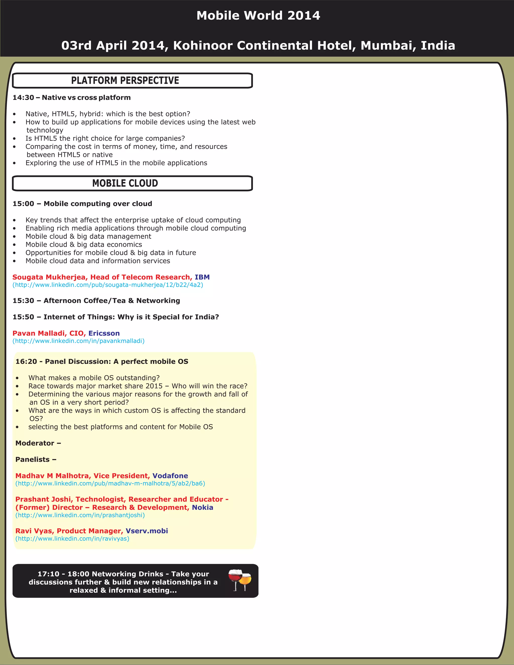 Mobile world Summit - 2014 | PDF