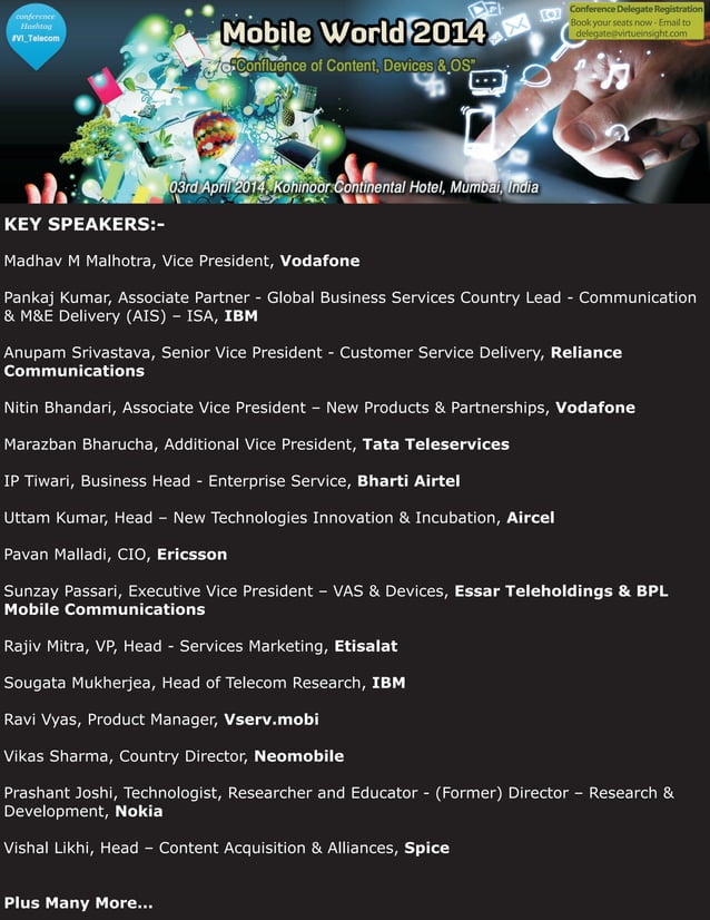 Mobile world Summit - 2014 | PDF | Internet | Computing