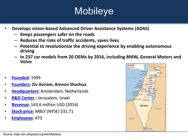 Mobileye: International Studies - Israel | PPT