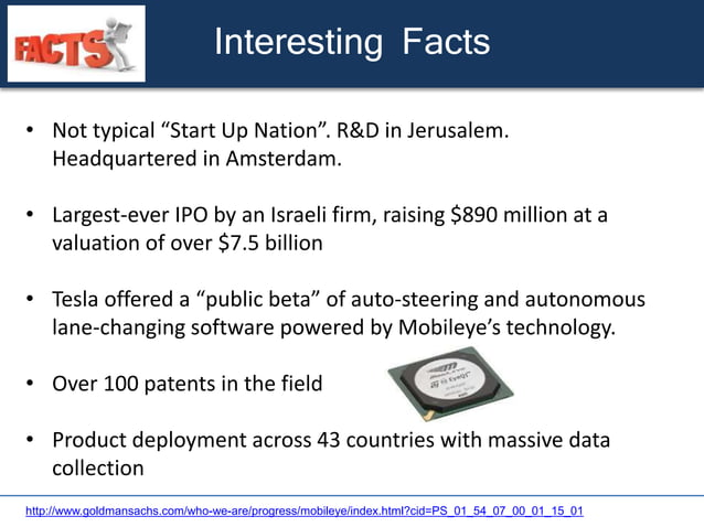 Mobileye: International Studies - Israel | PPTX | Automotive Industry | Industries