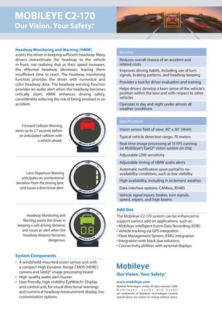 Mobileye C2 -170 Brochure | PDF