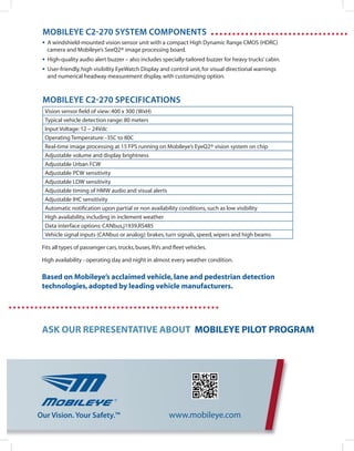 Mobileye Fleet Brochure | PDF