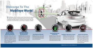 Mobileye general brochure 2015 (english) | PDF | Auto Safety | Automotive