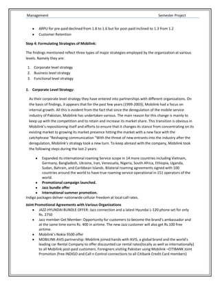 Mobilink project | DOCX