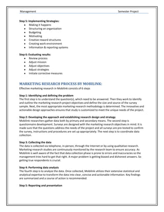 Mobilink project | DOCX