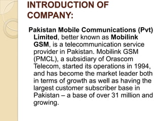 Mobilink project | PPTX