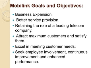 Mobilink project | PPTX