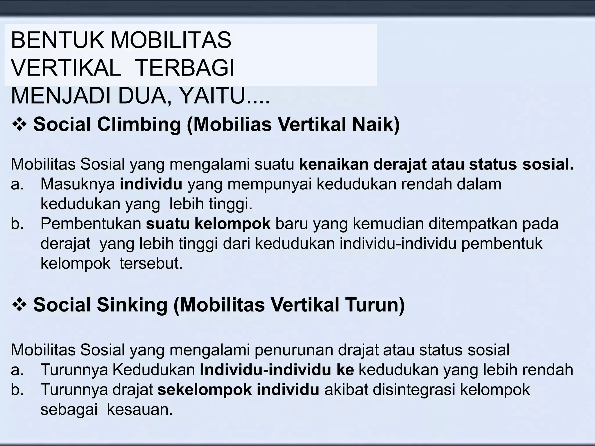 Mobilitas sosial | PPTX