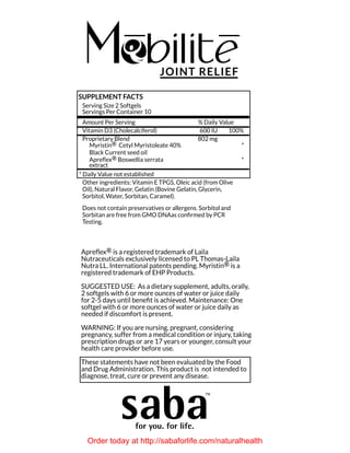 Mōbilitē Joint Relief | PDF