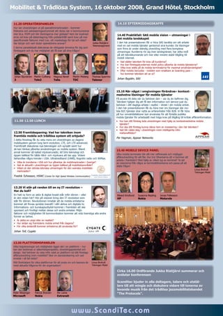 Mobilitet Tradlosa System 16 Oktober 2008 Finalagenda | PDF | Business | Business and Finance