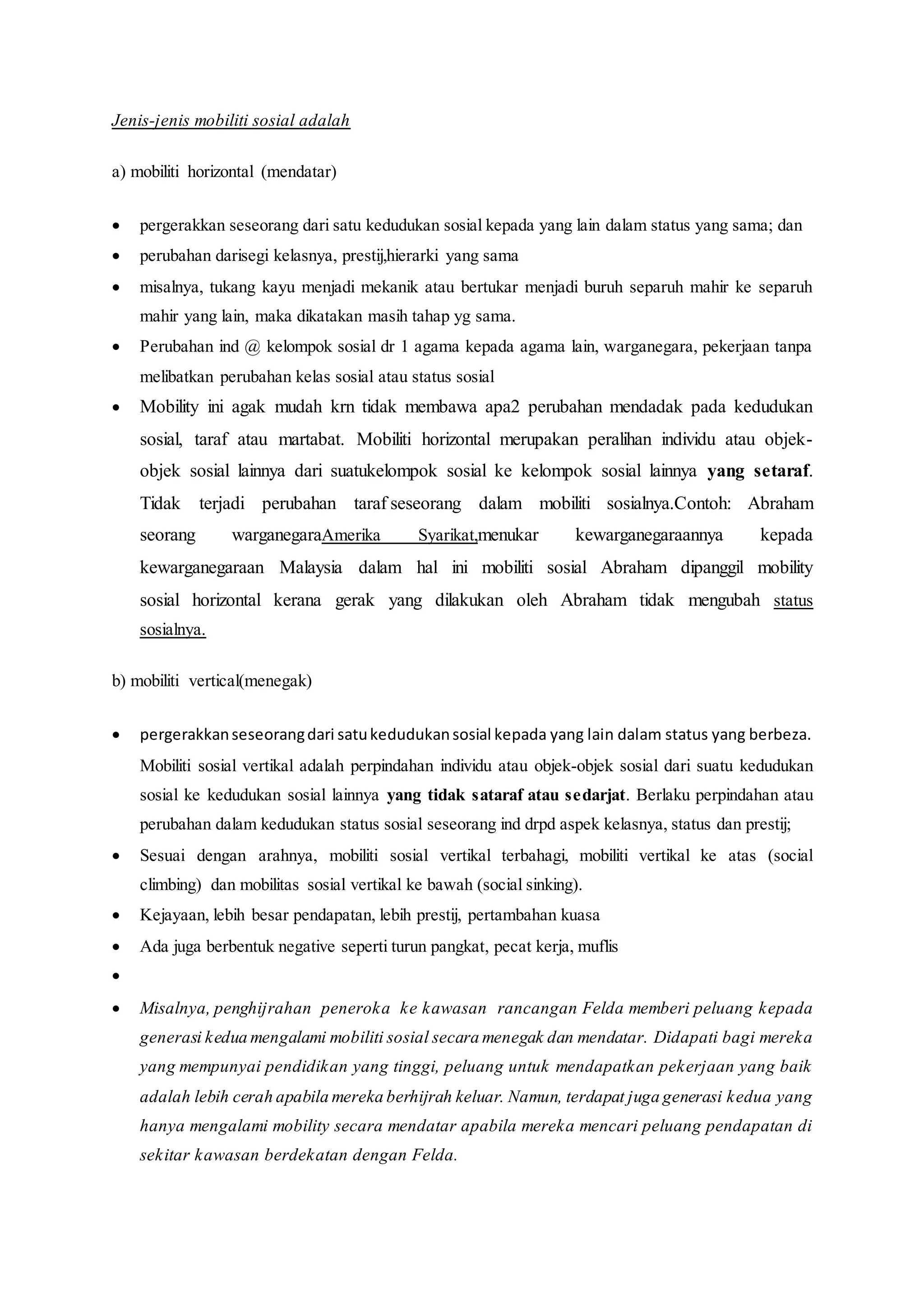 Mobiliti sosial | DOCX
