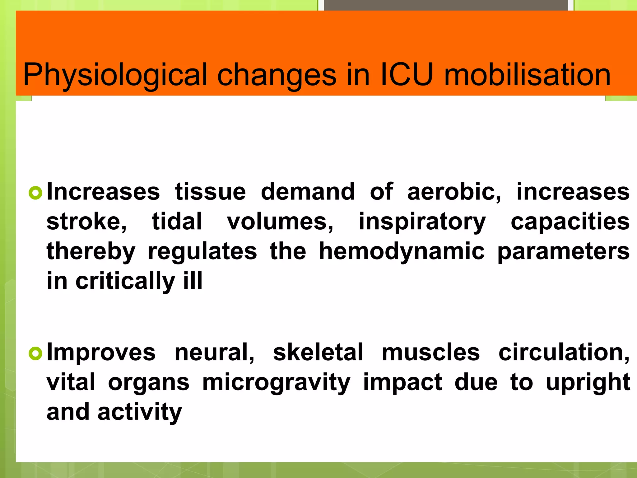 early Mobility in ICU | PPTX