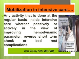 early Mobility in ICU | PPTX
