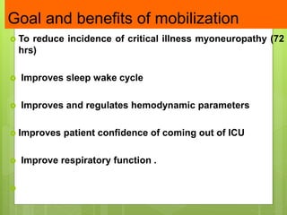 early Mobility in ICU | PPTX