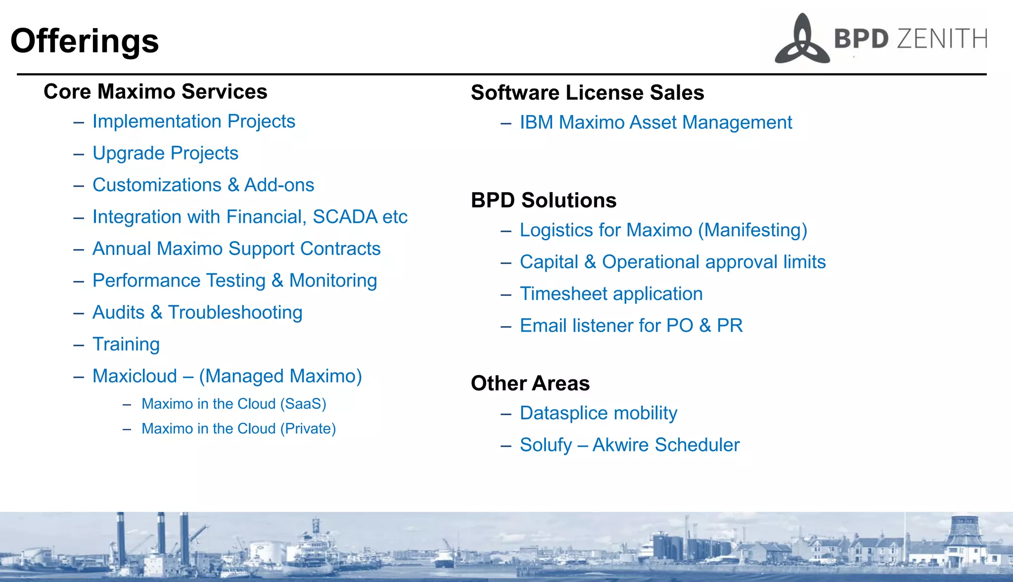 Maximo Mobile Solutions - BPD Zenith Presentation | PPT