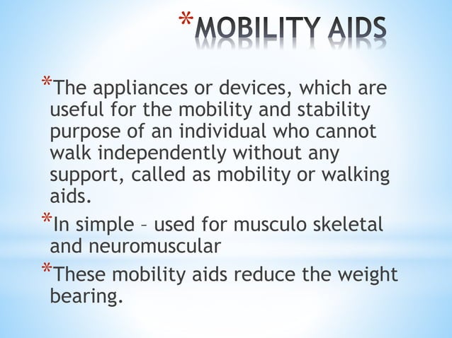 Mobility aids | PPTX