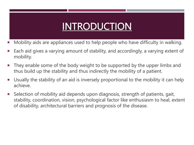 MOBILITY AIDS.pptx | First Aid | Injuries