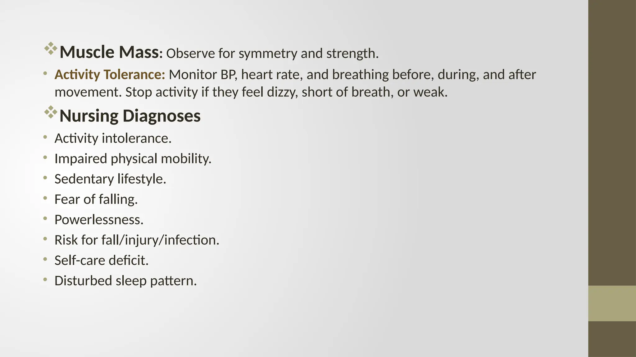 Mobility and Immobility in Nursing...... | PPTX