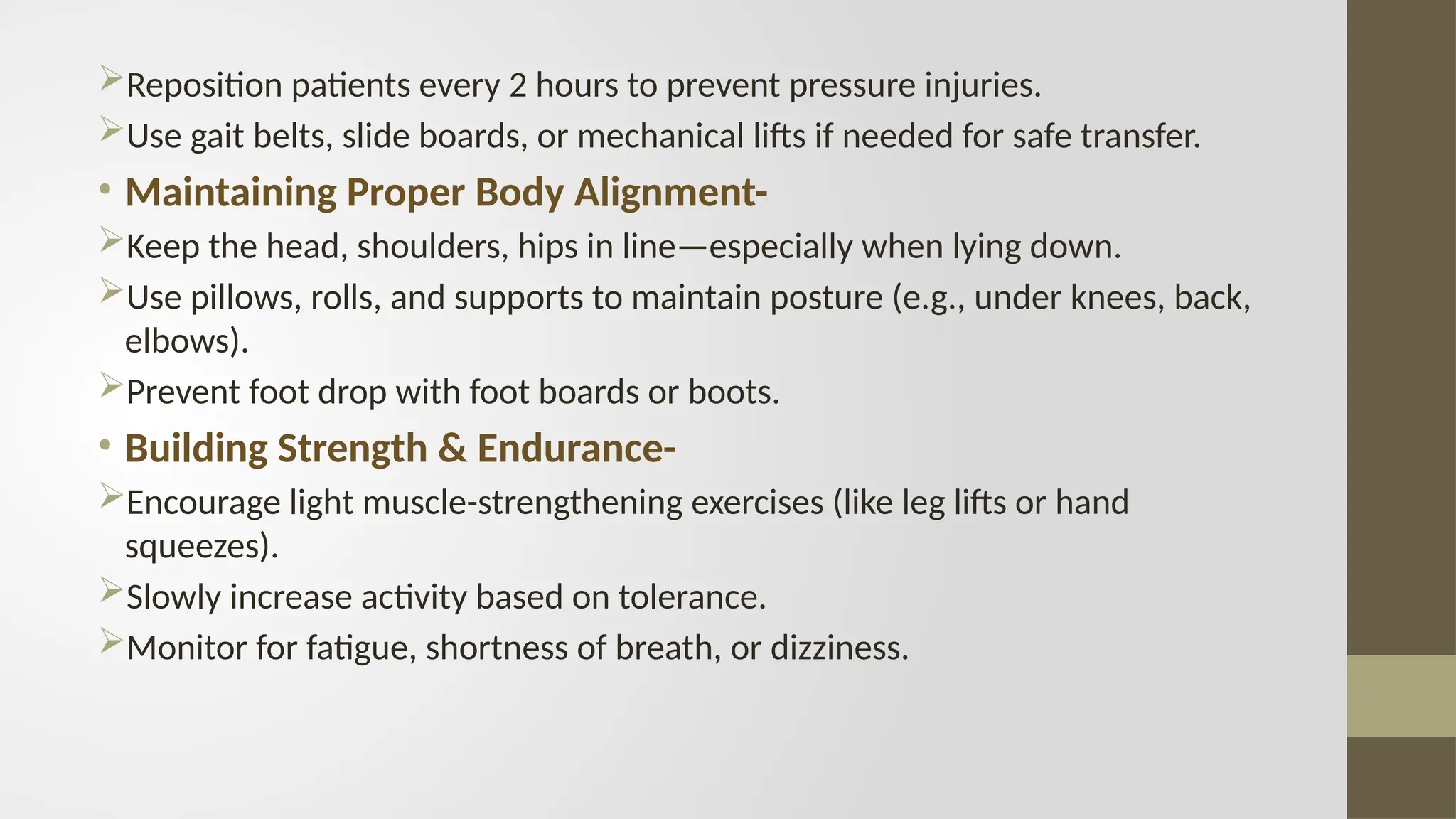 Mobility and Immobility in Nursing...... | PPTX