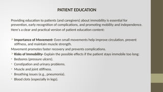 Mobility and Immobility in Nursing...... | PPTX