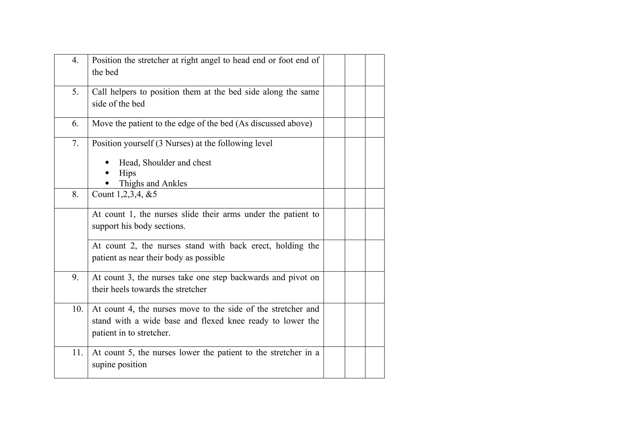 Mobility checklist of fundamental .docx | First Aid | Injuries
