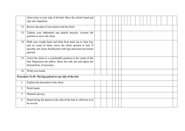 Mobility checklist of fundamental .docx | First Aid | Injuries