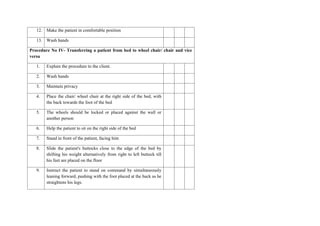 Mobility checklist of fundamental .docx | First Aid | Injuries