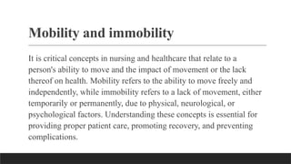 Mobility & Immobility - FON | PPTX