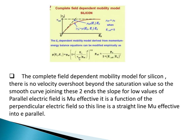 DRIFT DIFFUSION TRANSPORT MODEL | PPT