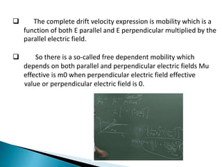 DRIFT DIFFUSION TRANSPORT MODEL | PPTX