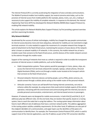 Mobility in network | PDF