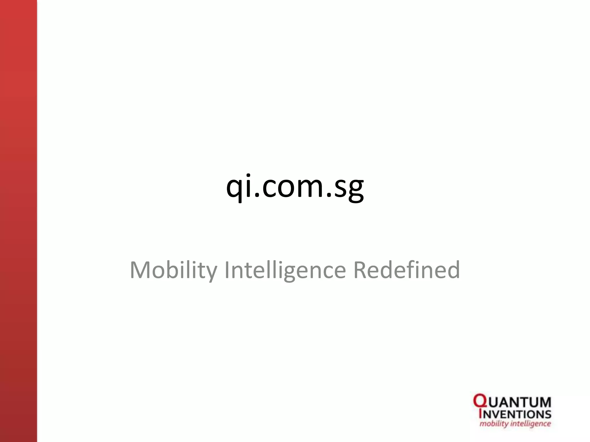Mobility intelligence | PPTX