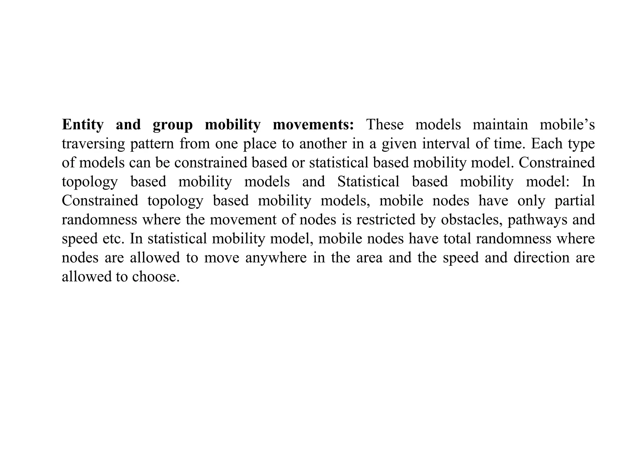 Mobility management in adhoc network | PPT