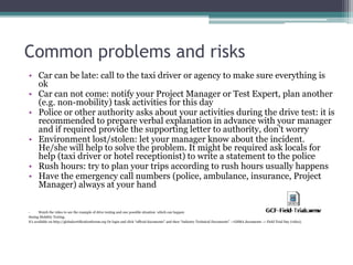 Mobility testing overview and instructions | PPTX
