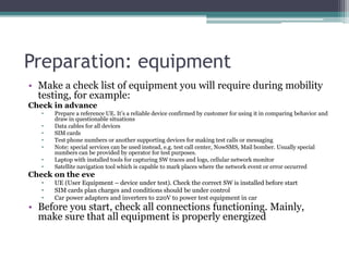 Mobility testing overview and instructions | PPTX